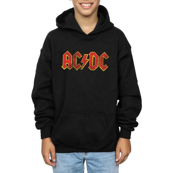 AC/DC | Shirts & Tops | Acdc Boys Distressed Logo Hoodie Black | Poshmark